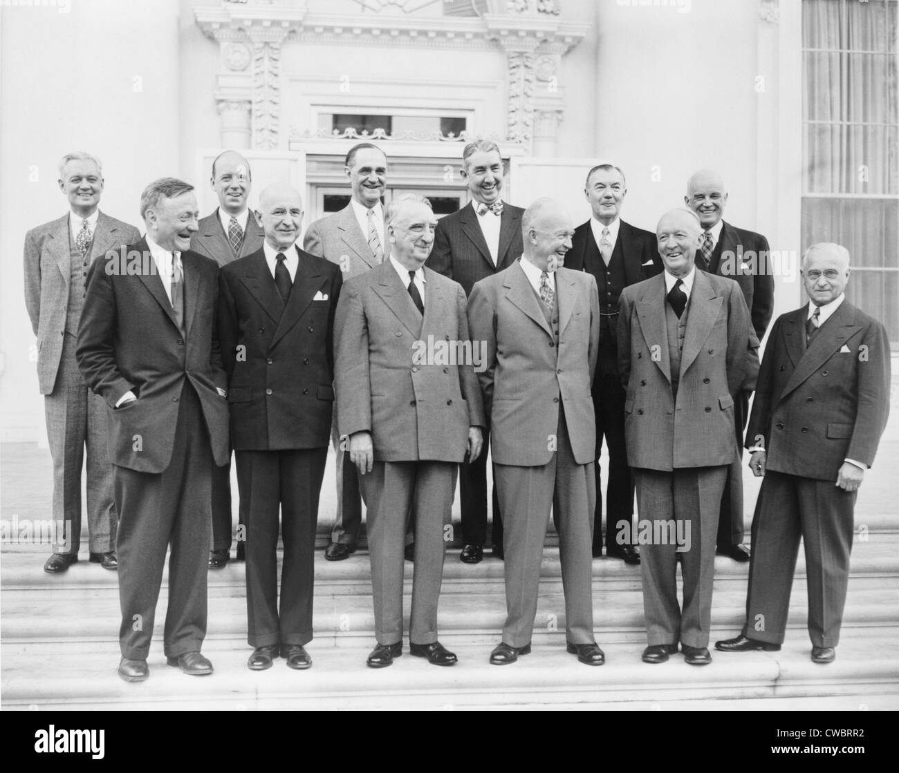 President Eisenhower with nine Supreme Court justices shortly after his ...