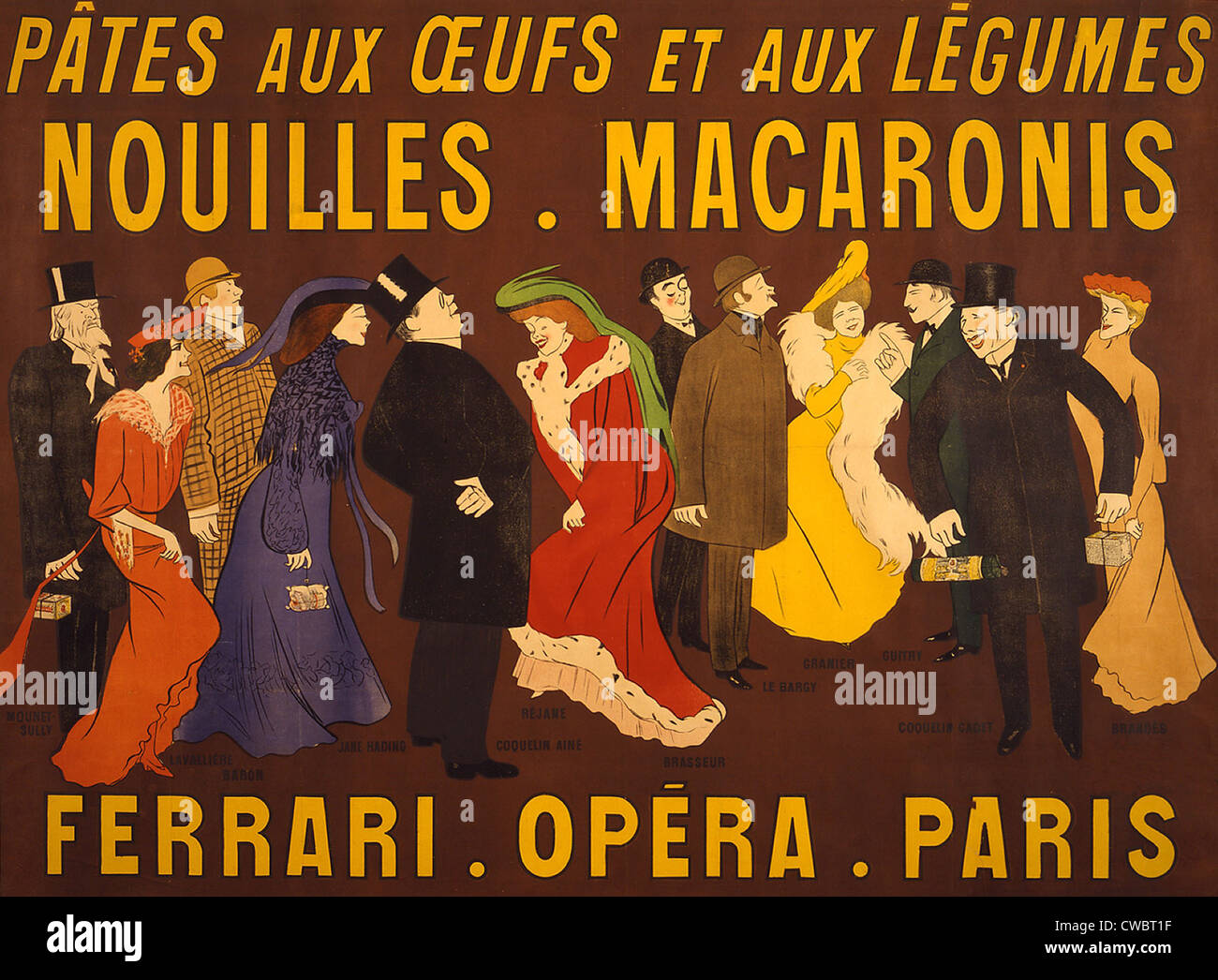 French advertisement for noodles and pasta, showing celebrities ...