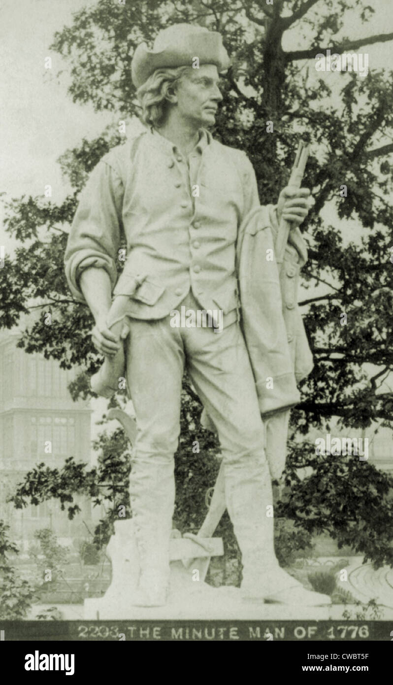 THE MINUTE MAN, a 1876 statue displayed at the U.S. Centennial ...