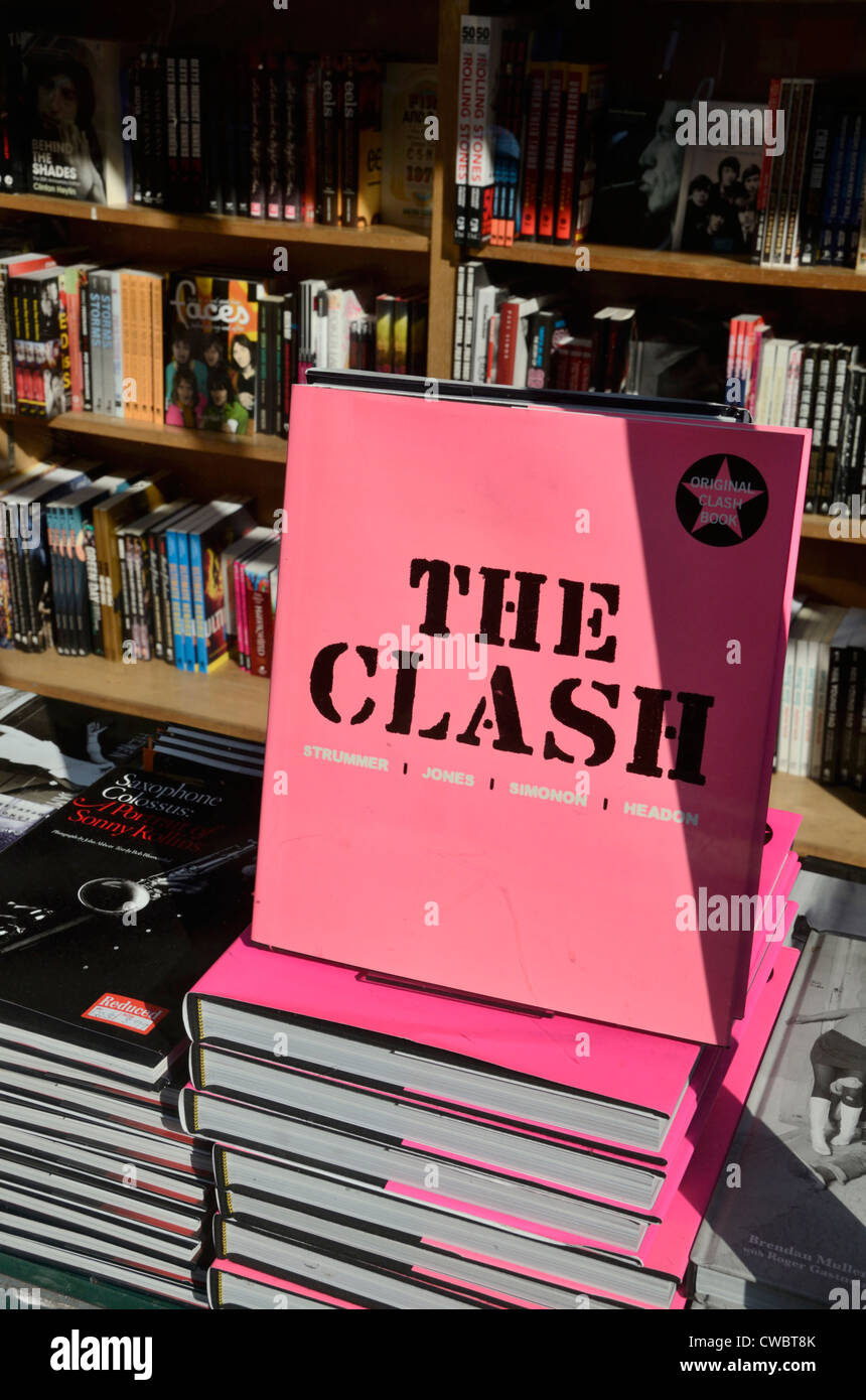 Books on popular music in a shop window display Stock Photo - Alamy