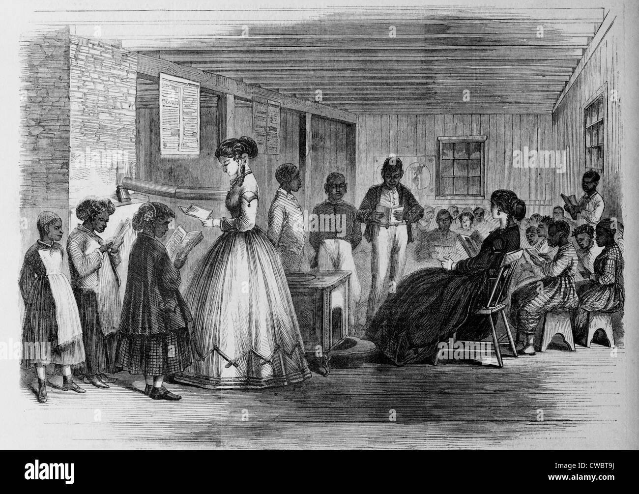 African American students in a Freedman's Bureau school in Richmond ...