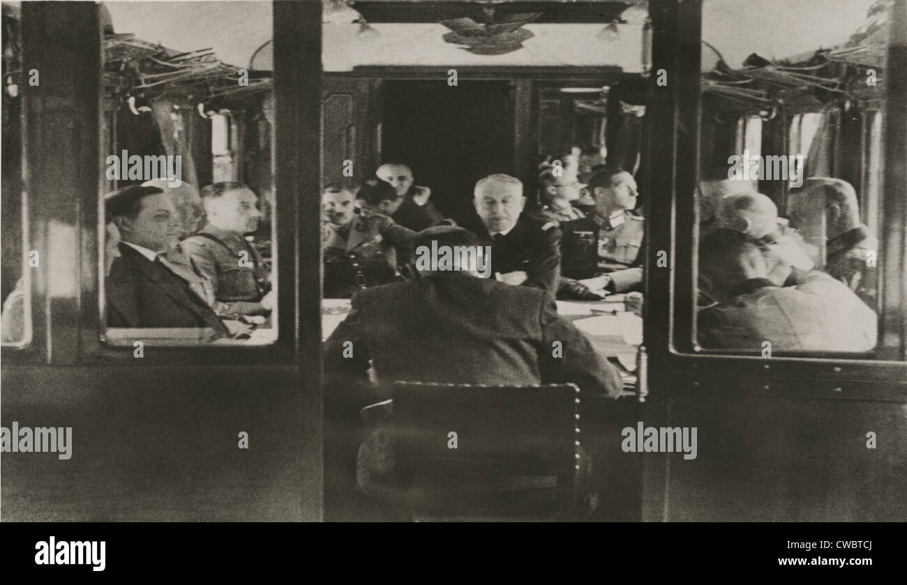 Signing Franco-German Armistice inside the same railroad coach in which ...