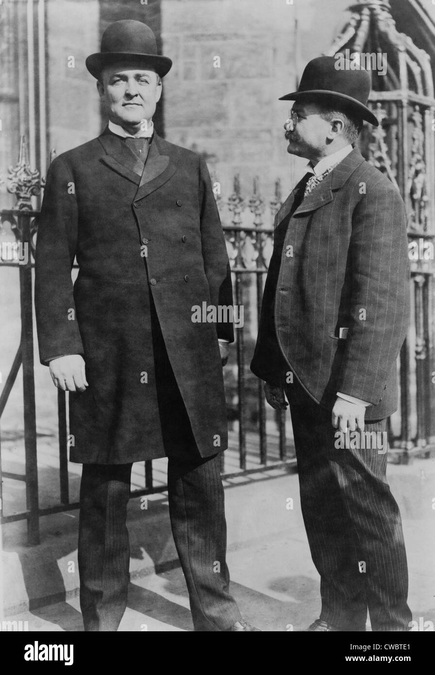 Big Tim Sullivan, (1862-1913), talking with Gus Roeder, a New York ...