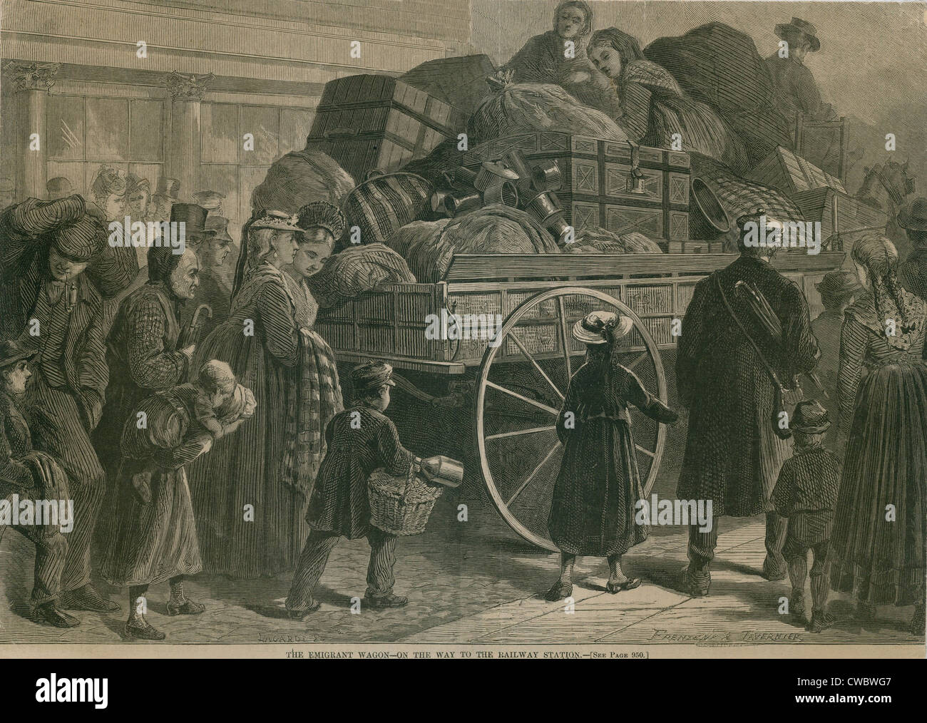 Wagon train 19th century hi-res stock photography and images - Alamy