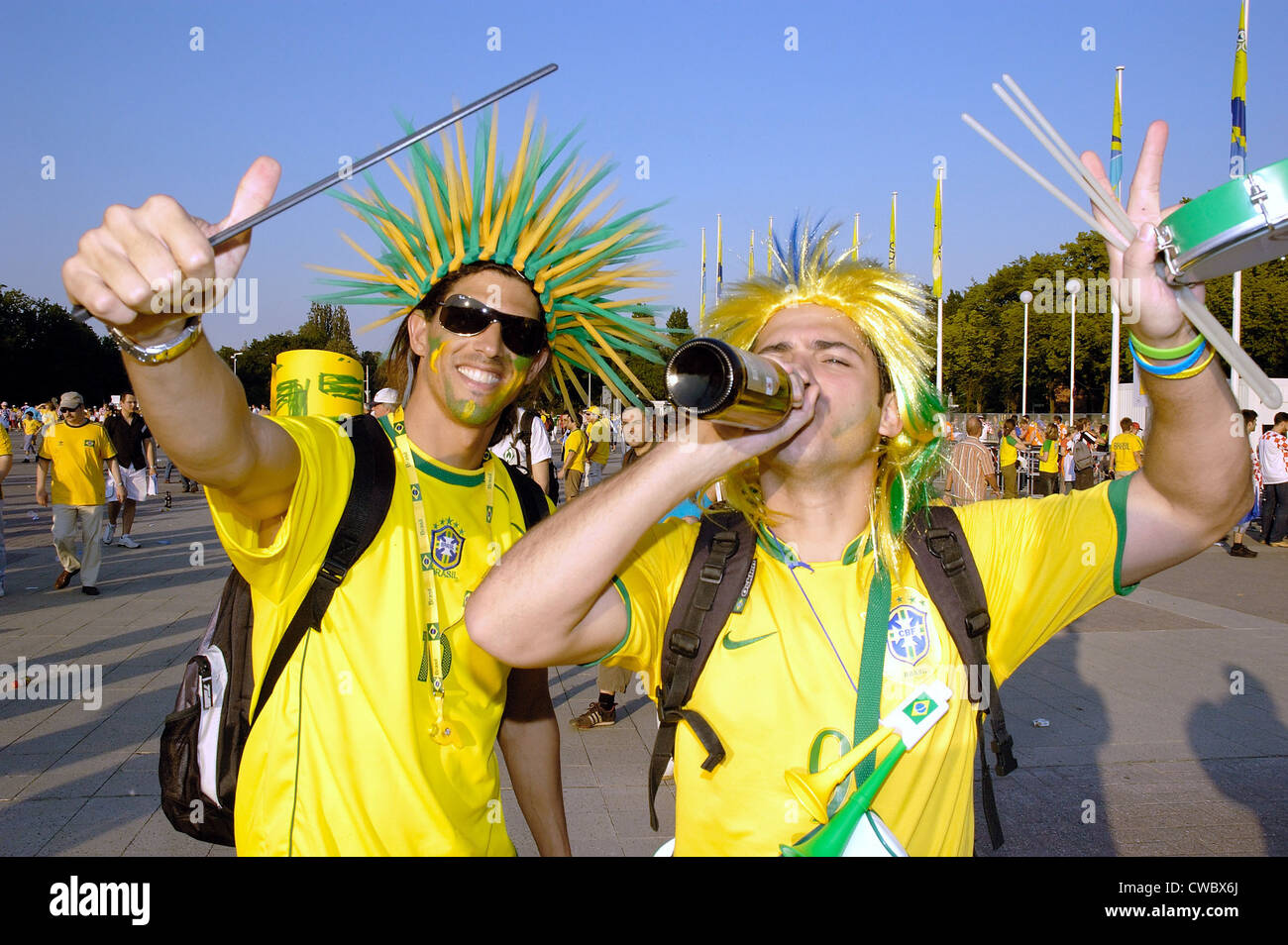 WM - Brazilian Soccer Fans Stock Photo - Alamy