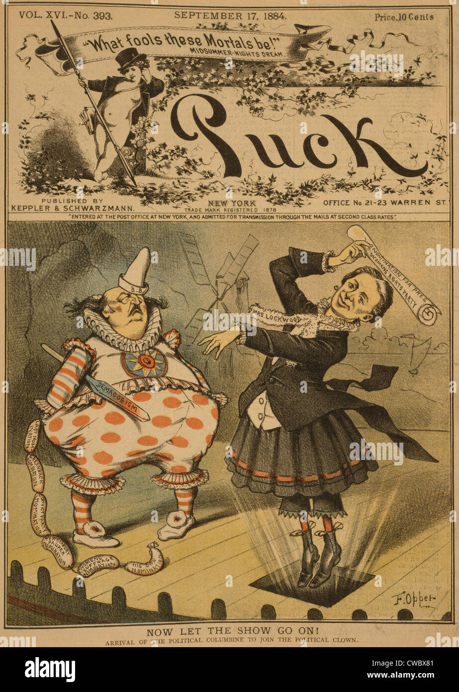 NOW LET THE SHOW GO ON. Political cartoon shows progressive Republican ...