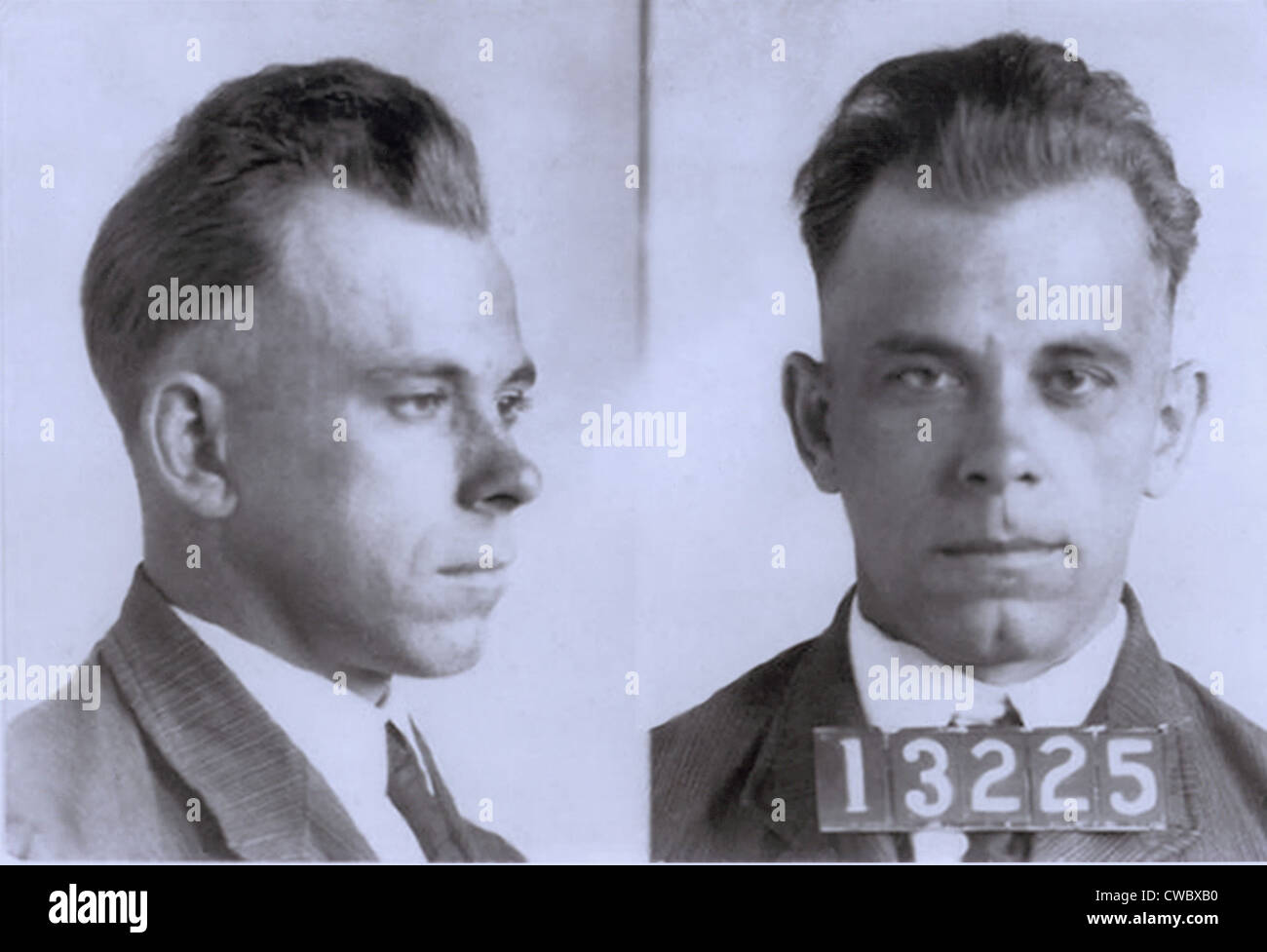 John Dillinger (1903-1934), in mugshot probably made during his eight ...
