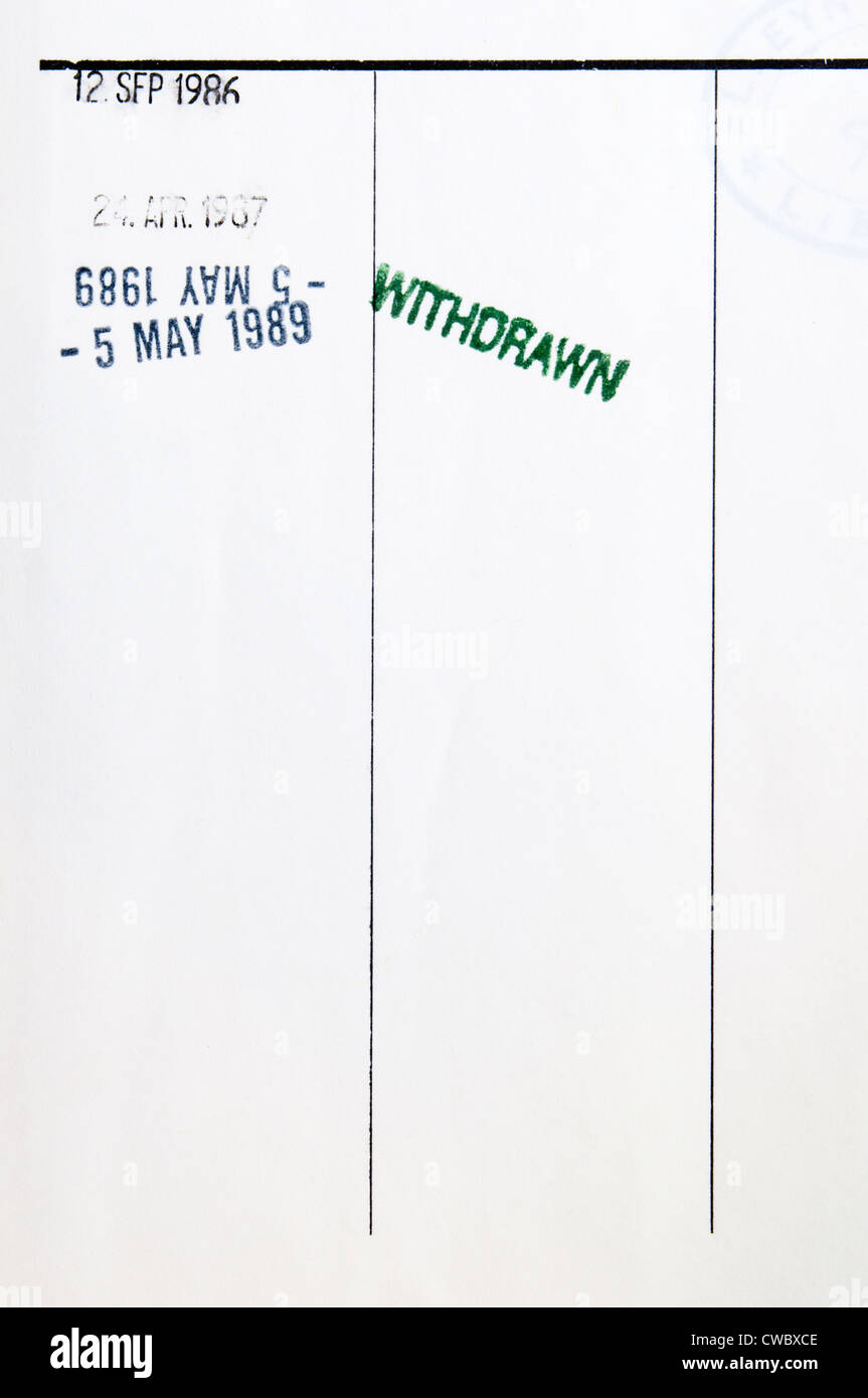 Library stamp hi-res stock photography and images - Alamy