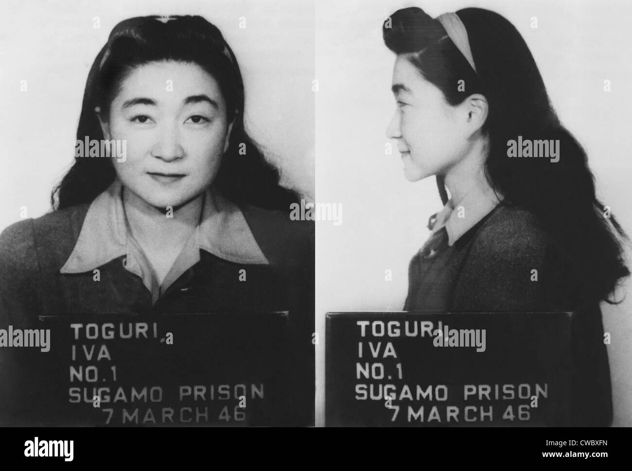 Mugshot of Iva Toguri (1906-2006), Japanese-American who broadcasted ...