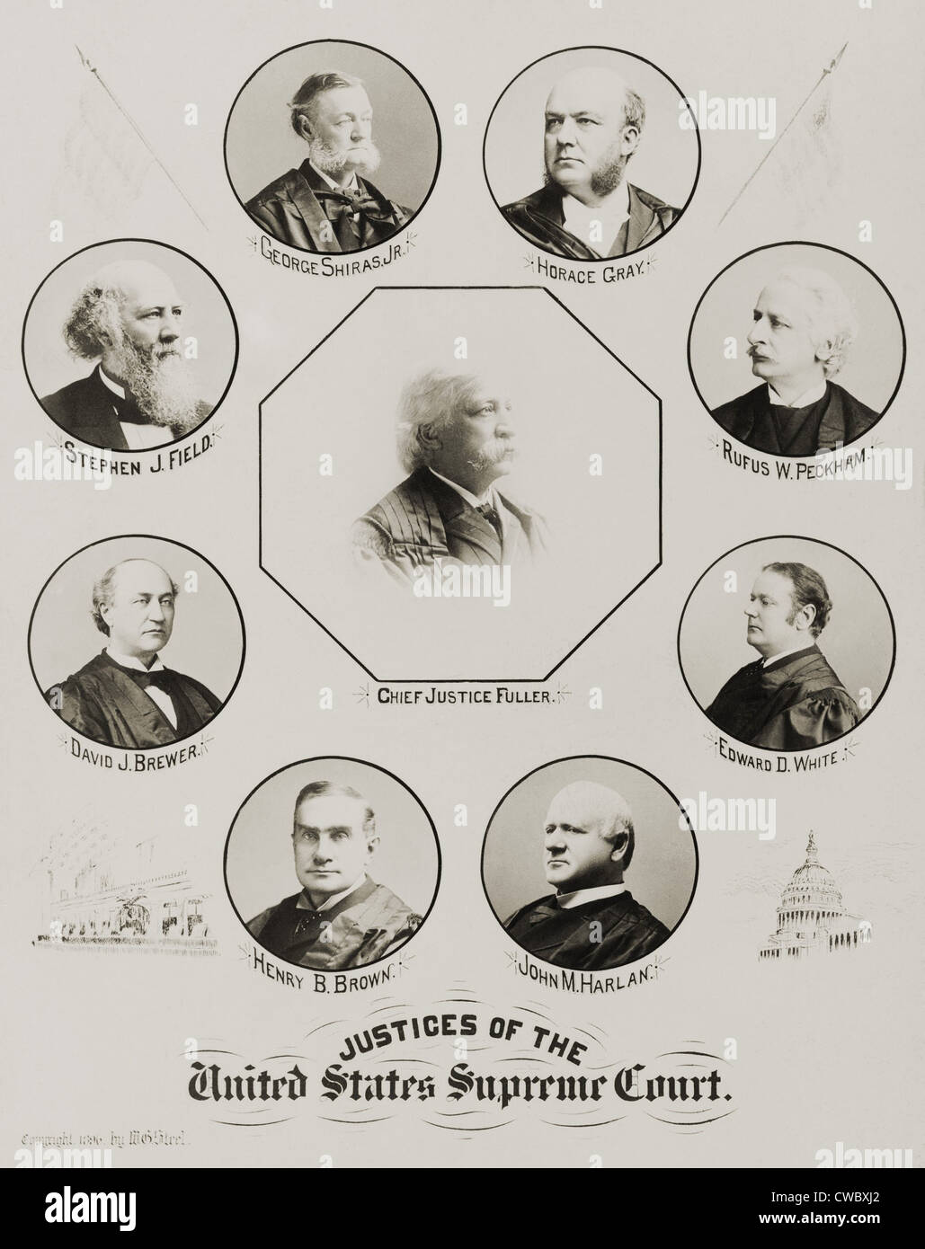 Fuller Court. United States Supreme Court. Portraits of Chief Justice ...