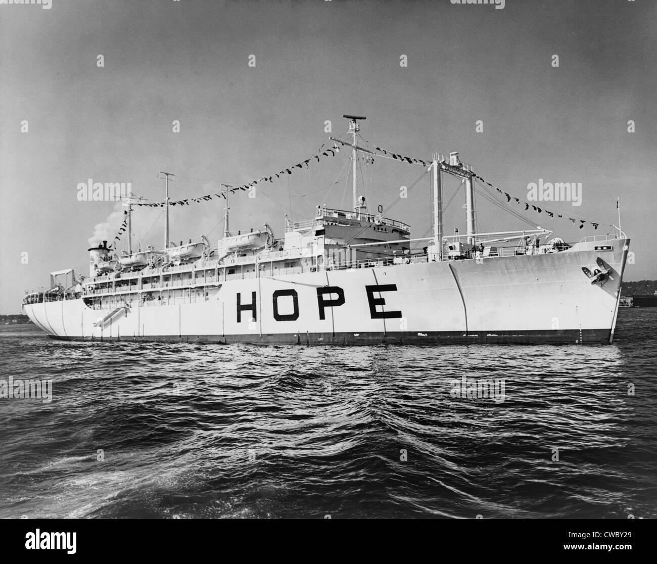 Hospital ship, 'S.S. Hope' , 15,000-ton ship sailed from 1960-1974 with ...