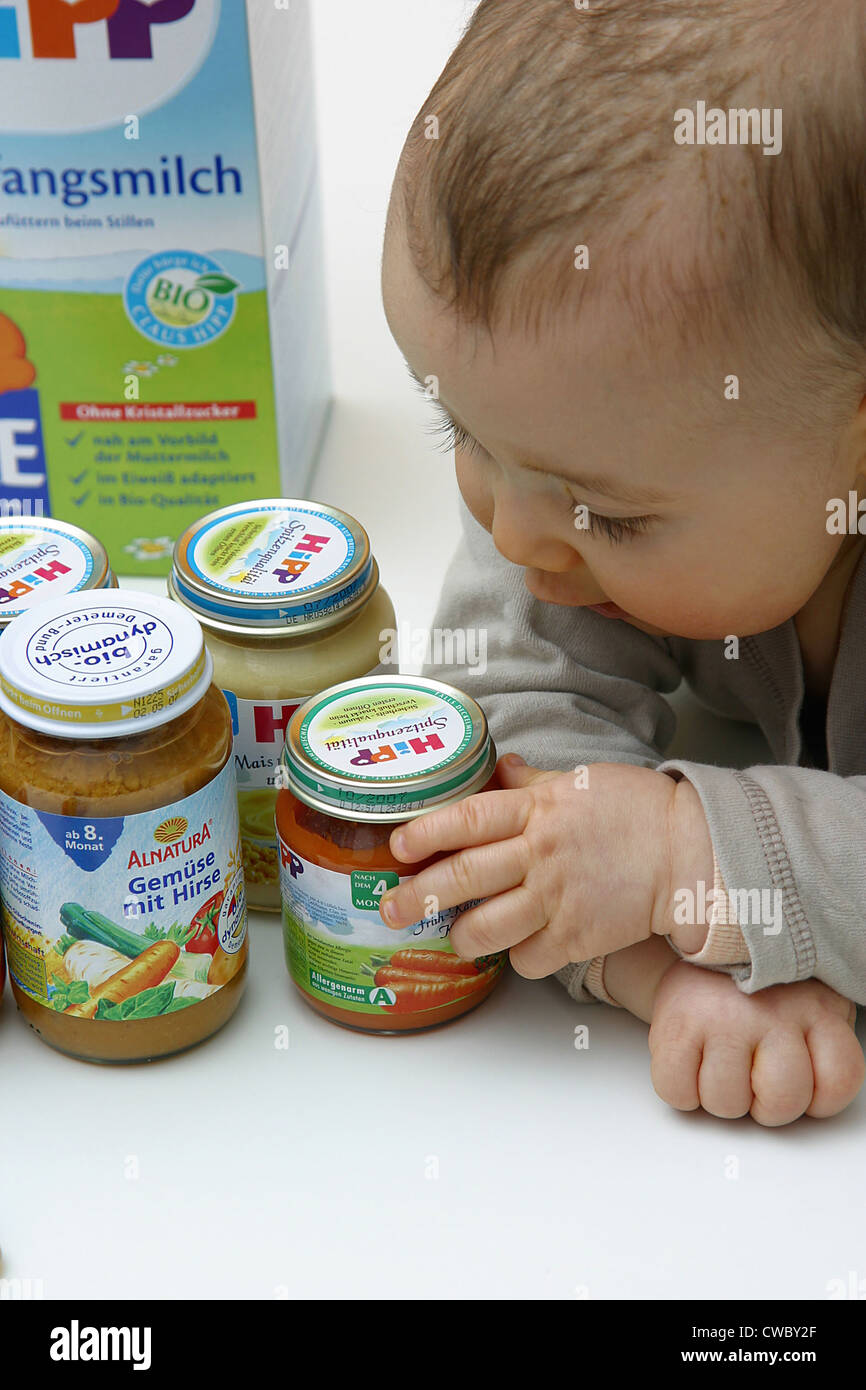 Baby baby food Stock Photo - Alamy