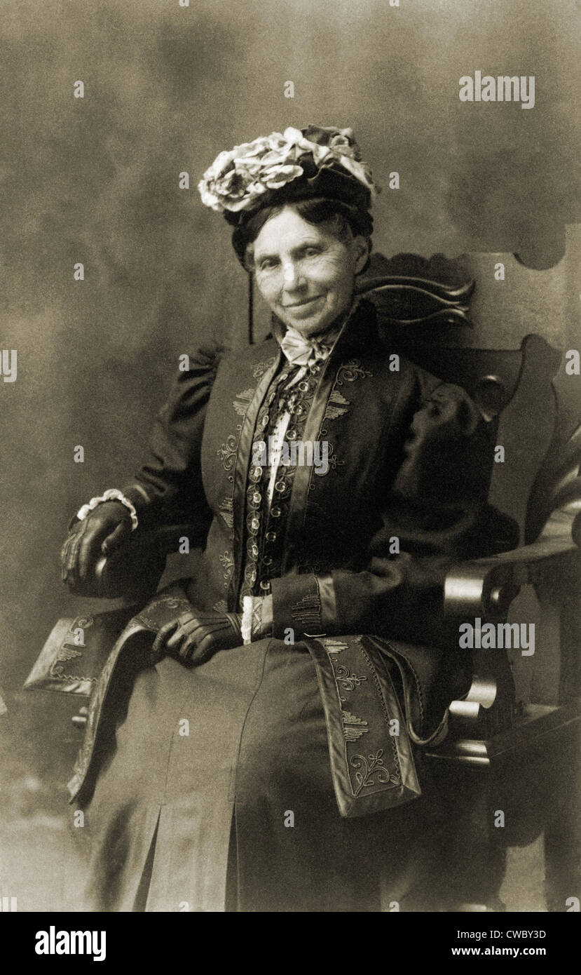 Clara Barton (1821-1912), in retirement after a life of humanitarian ...