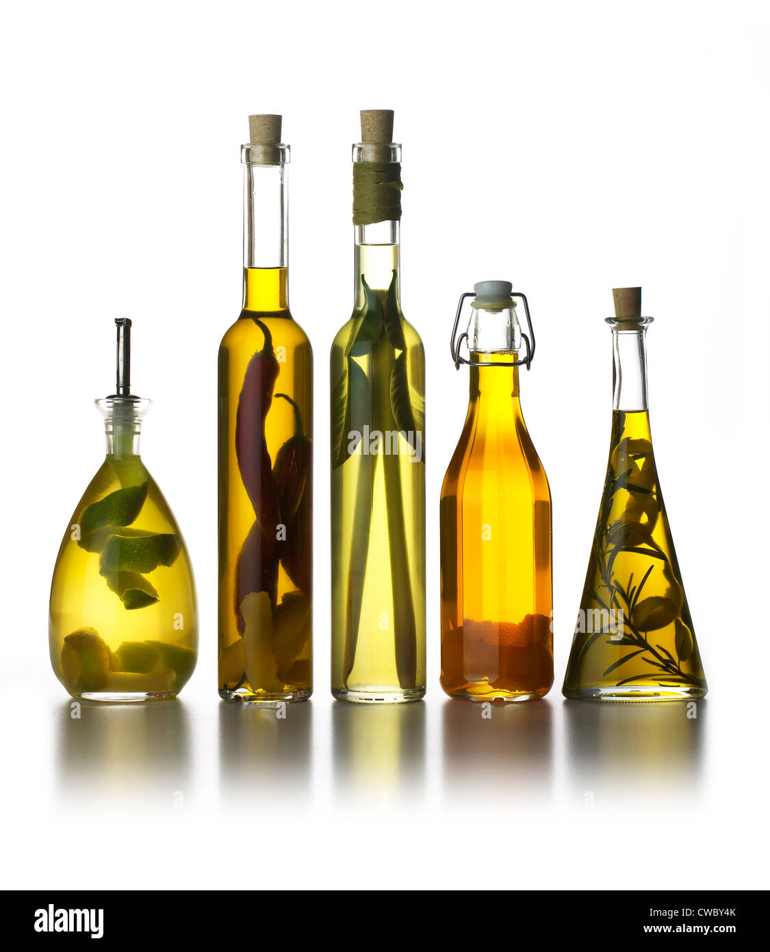 Bottled olive oils Stock Photo - Alamy