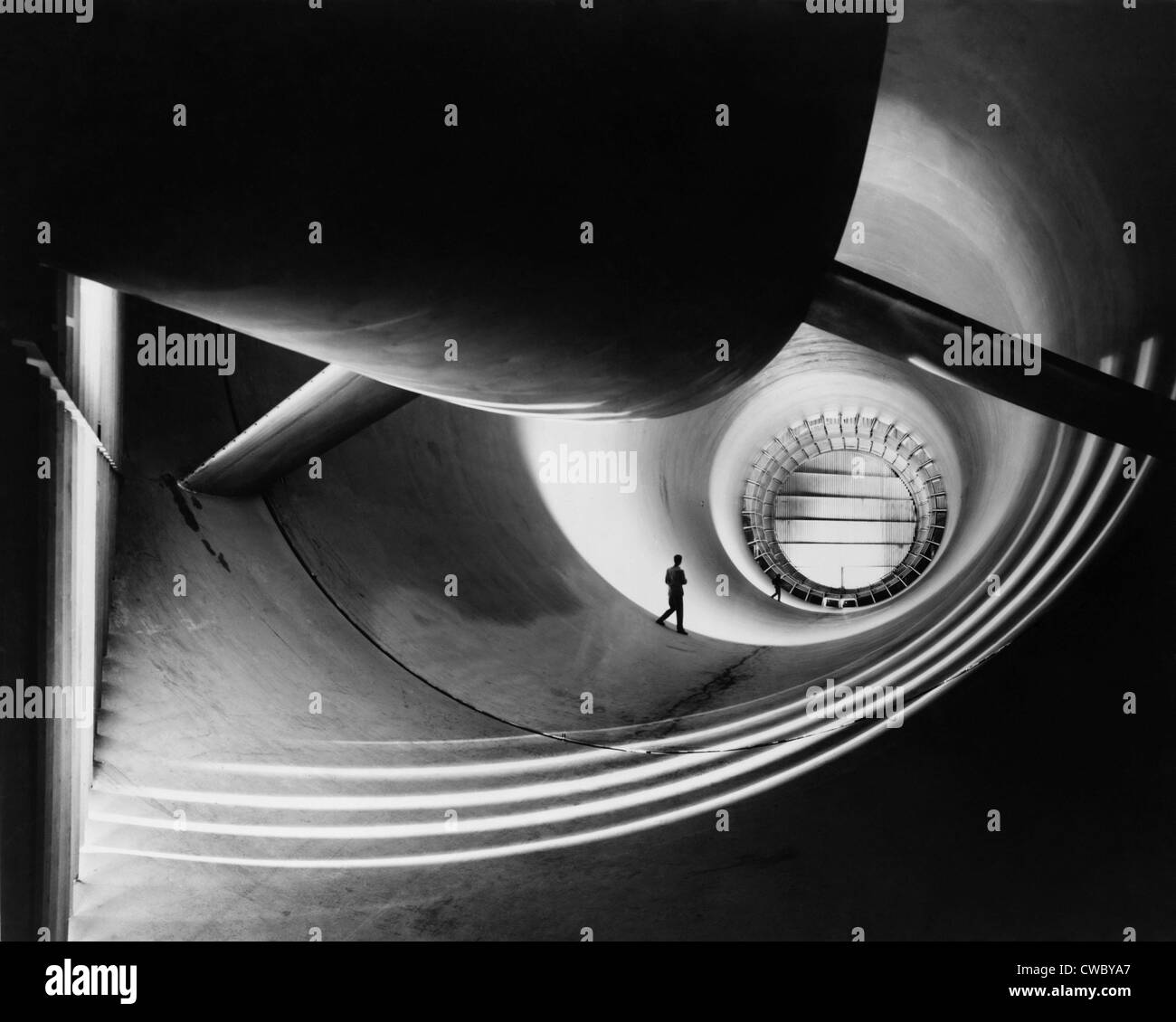Wind tunnel at Langley Aeronautical Laboratory in the 1940s was used in ...