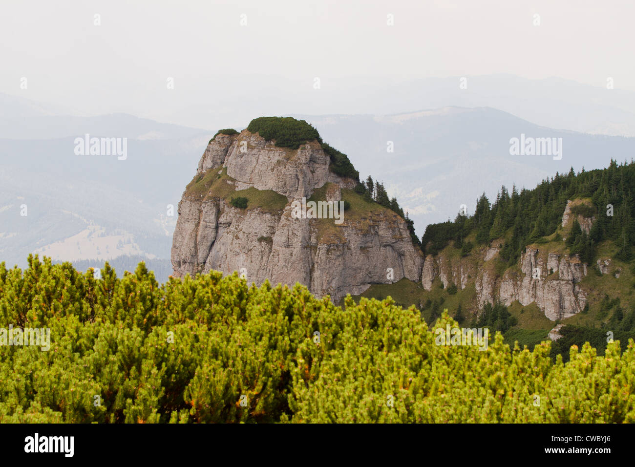 Toaca Peak (1904 m altitude), Ceahlău M Stock Photo - Alamy