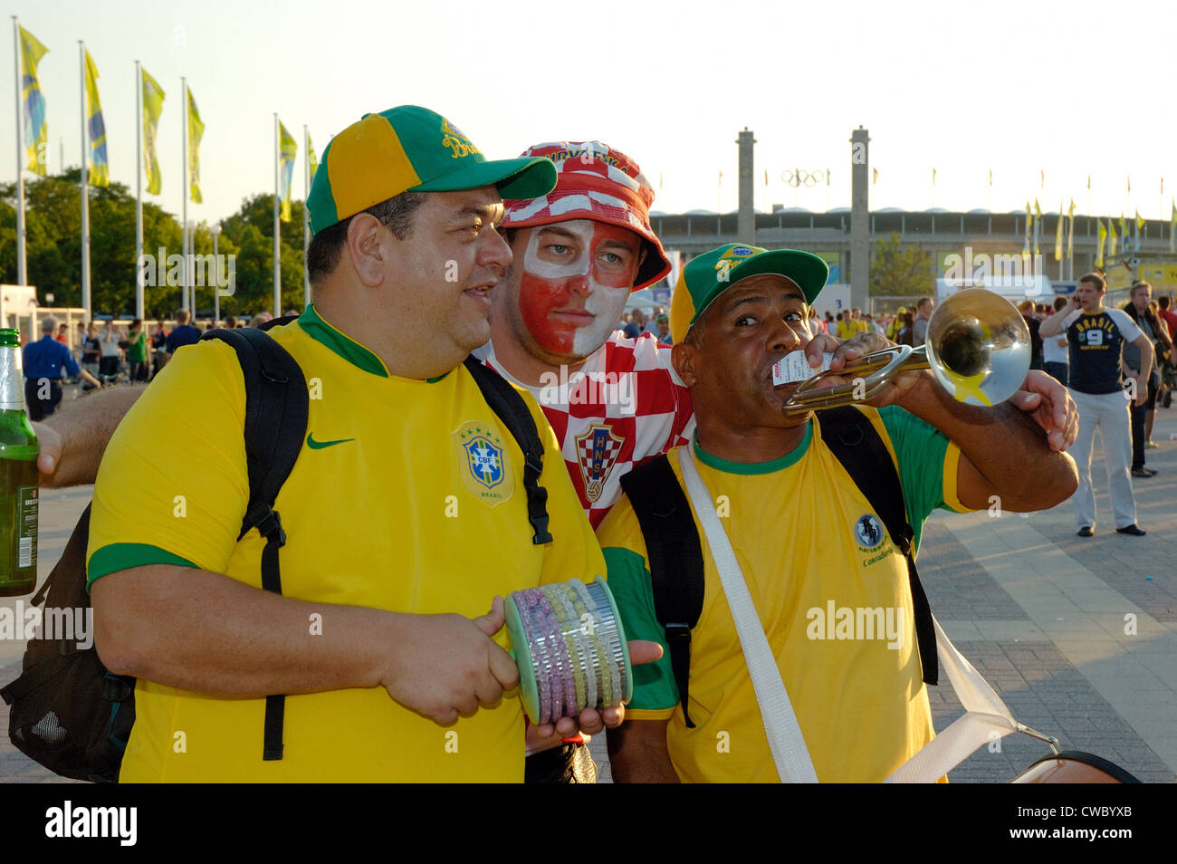WM - Brazilian Soccer Fans Stock Photo - Alamy