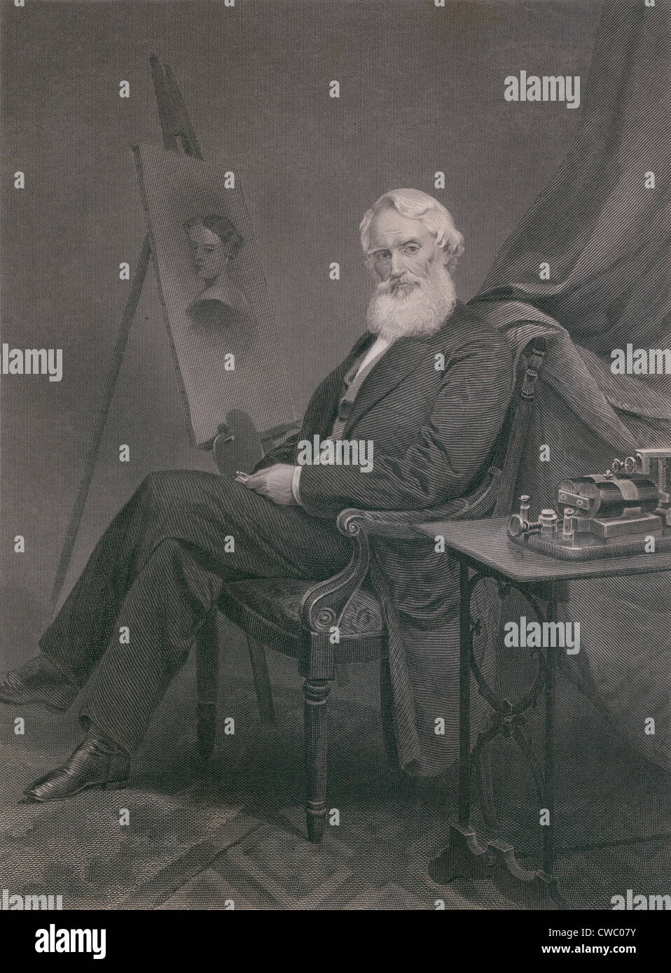 Samuel F. B. Morse (1791-1872), painter and inventor of the magnetic ...
