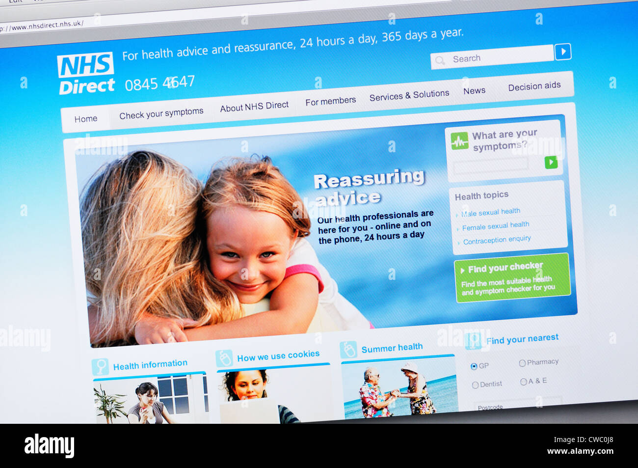 Online health site nhs hi-res stock photography and images - Alamy
