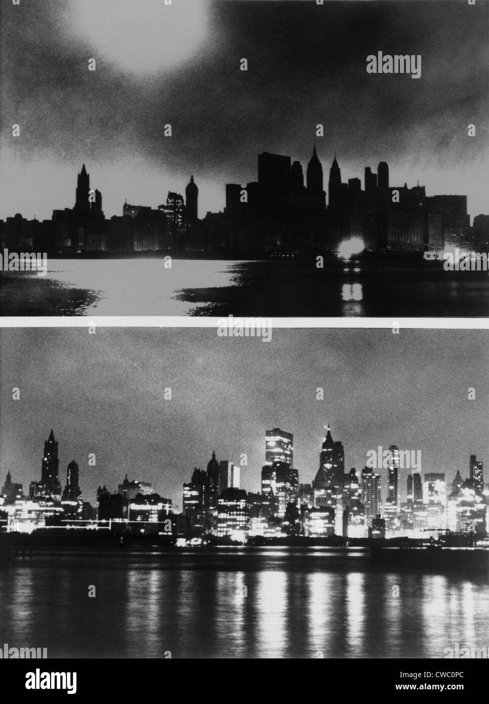 During and after photos of New York City's Manhattan skyline November 9 ...
