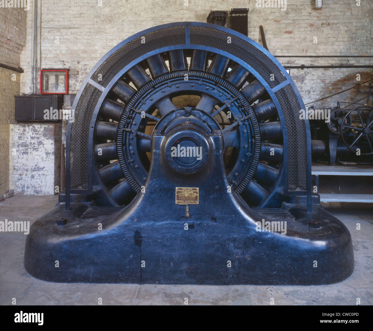 Electric generator in the Folsom Powerhouse on the American River ...