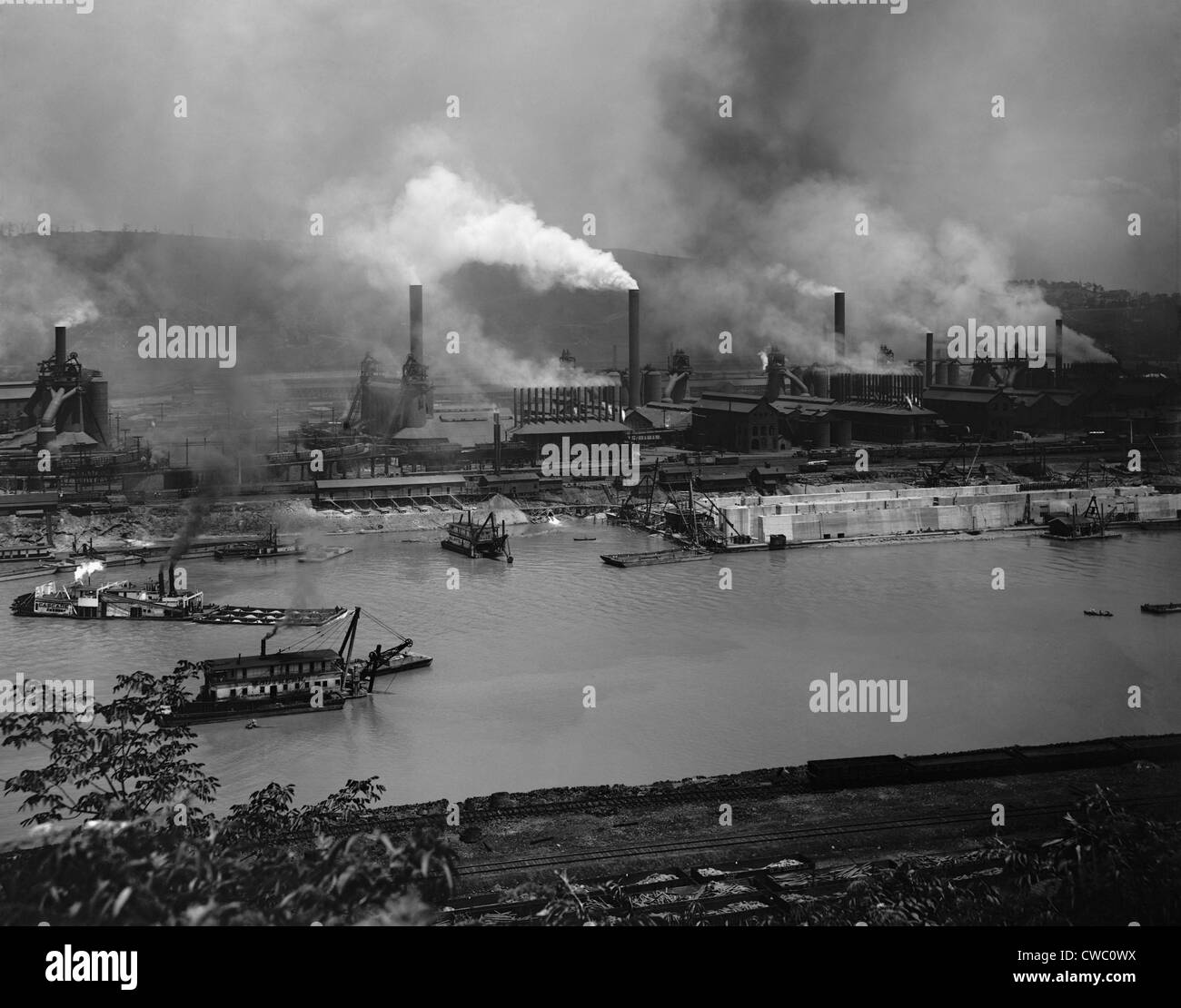 Carnegie furnaces, at Braddock, Pennsylvania, on the Monongahela River ...
