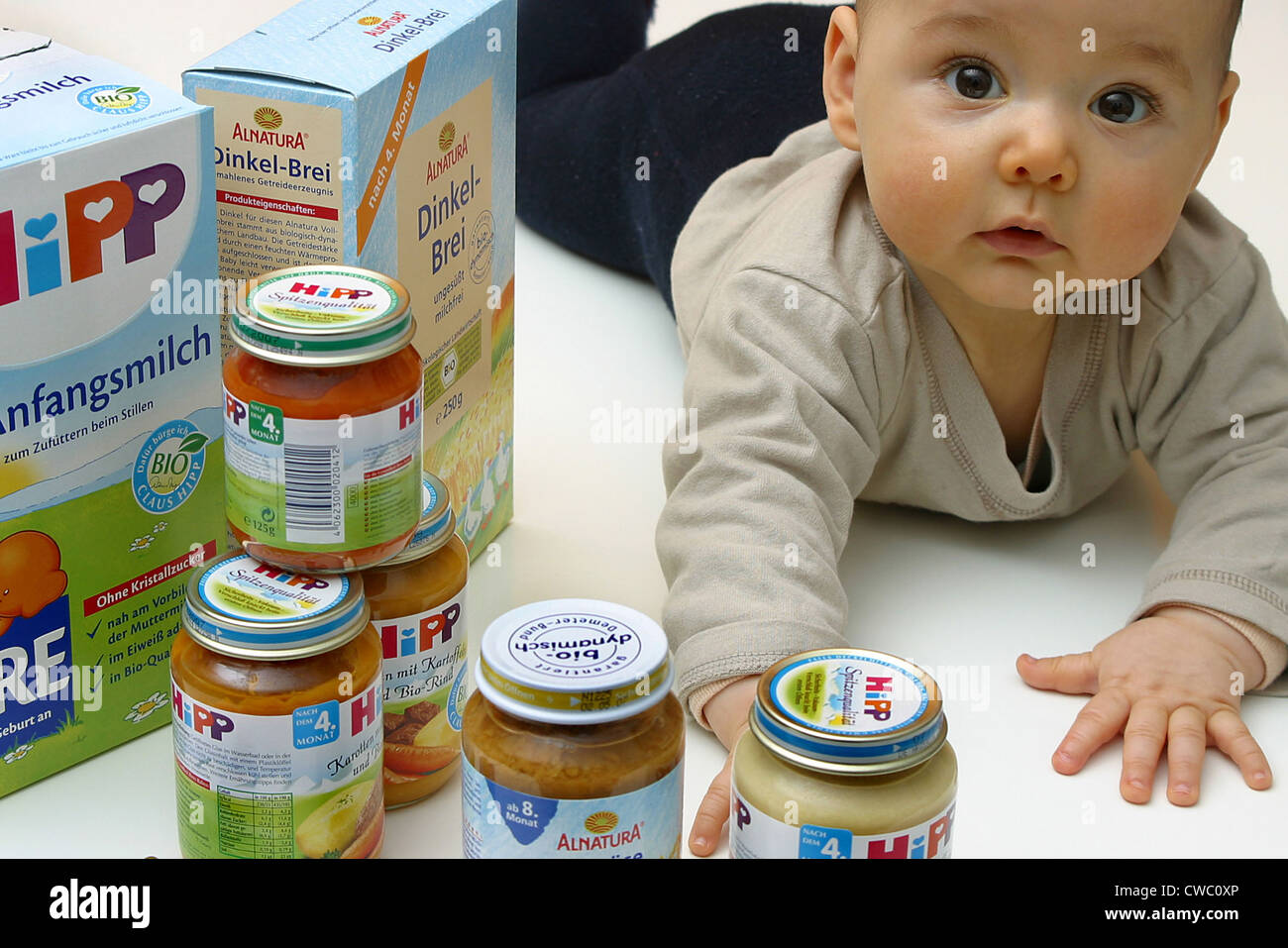Baby baby food Stock Photo - Alamy