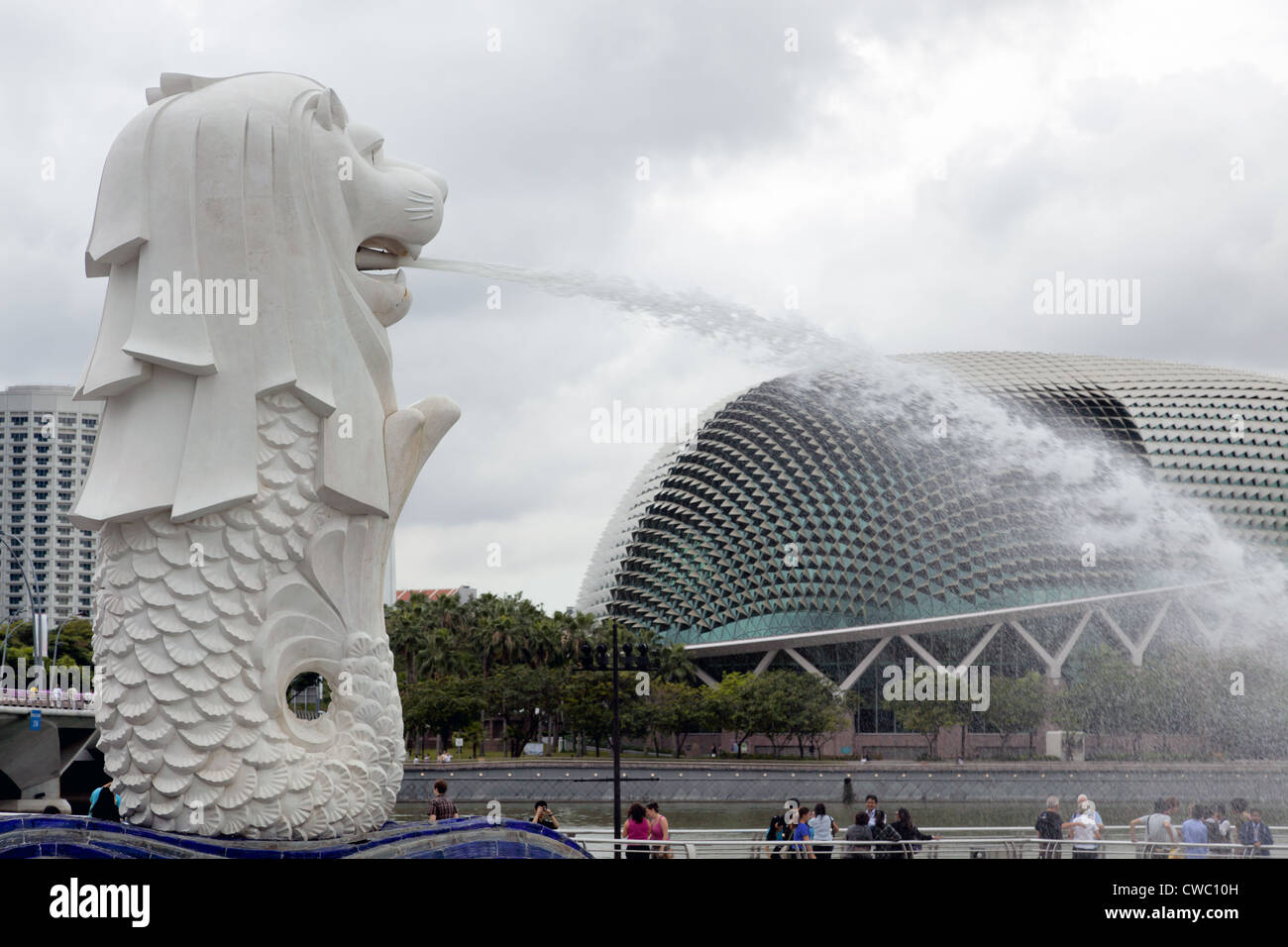 Merlion fountain in Singapore Stock Photo - Alamy