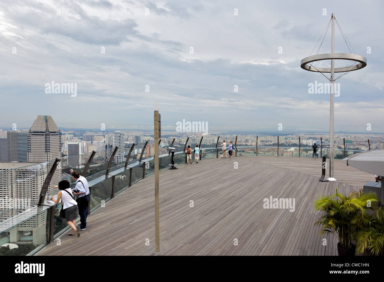 Observation deck Skypark Hotel Singapore Stock Photo - Alamy