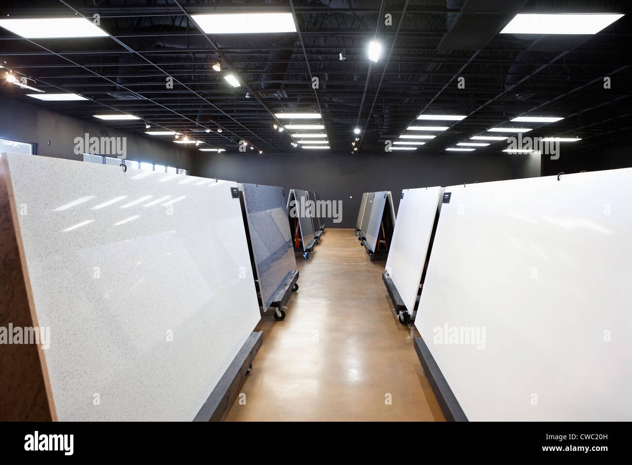 Tiles on display in store Stock Photo - Alamy