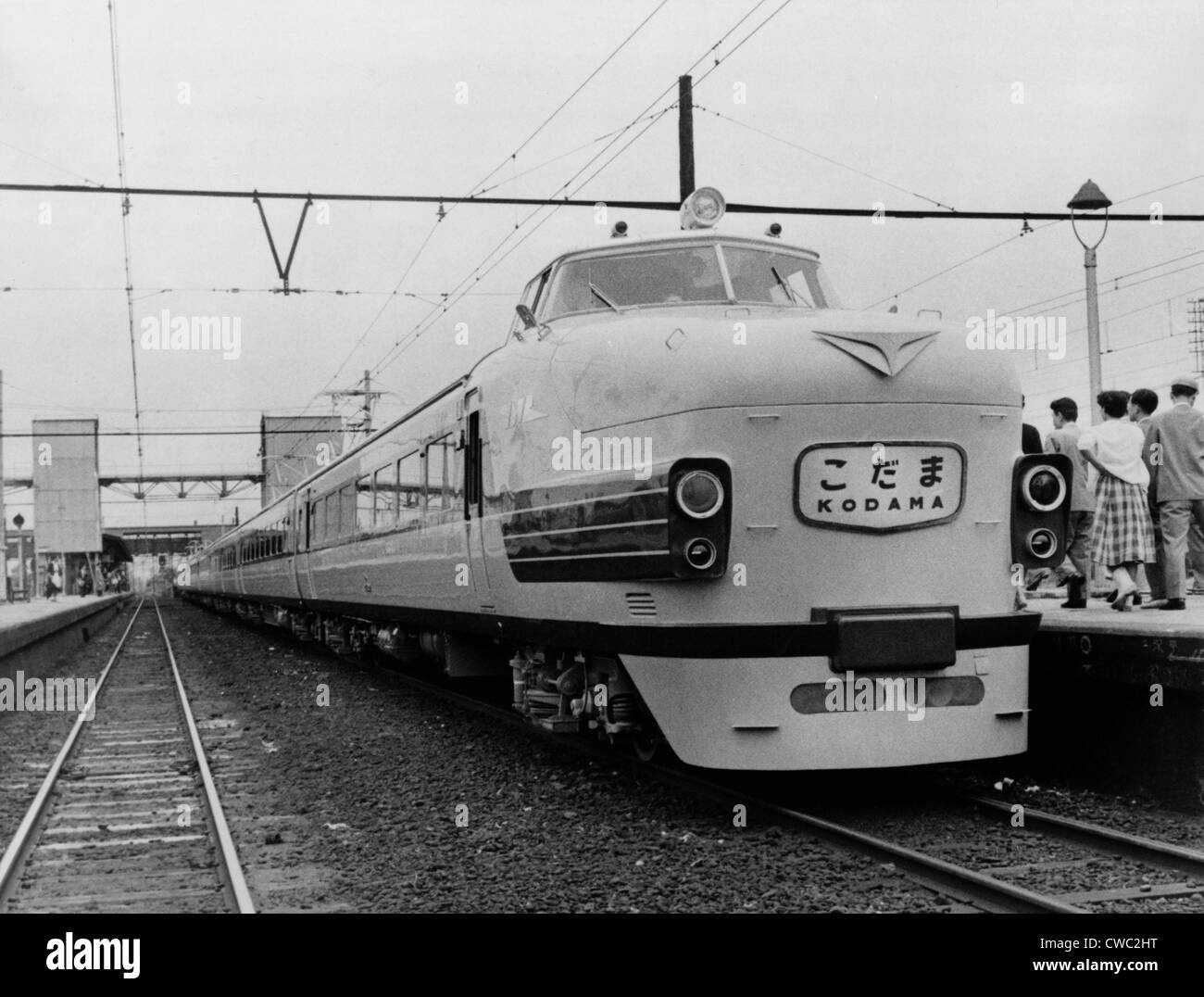 Japan bullet trains Black and White Stock Photos & Images - Alamy