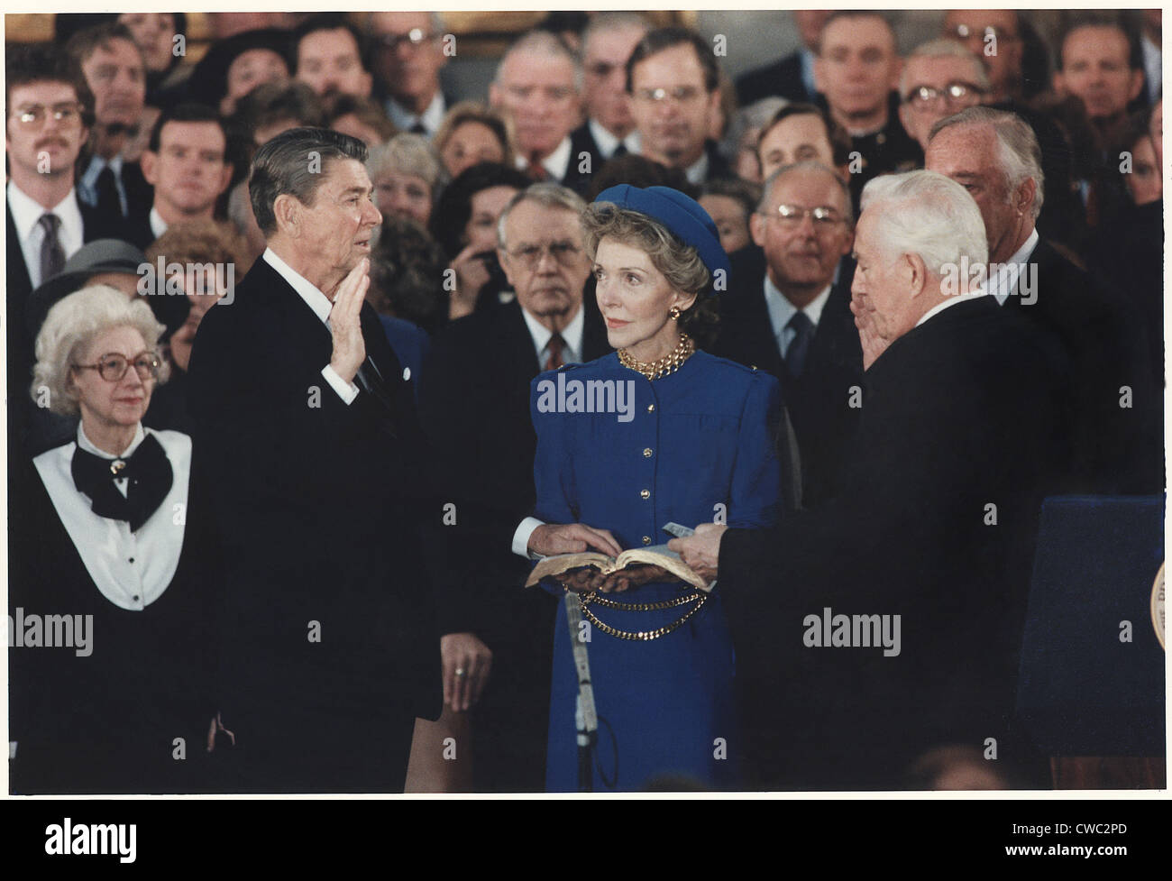 President Reagan was sworn in on Inaugural Day inside the U.S. Capitol ...