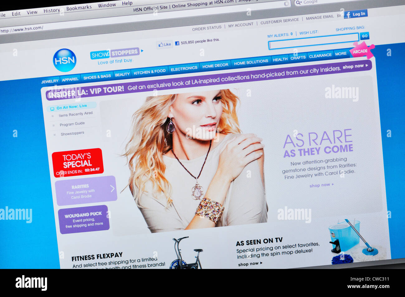 Home Shopping Network website Stock Photo - Alamy