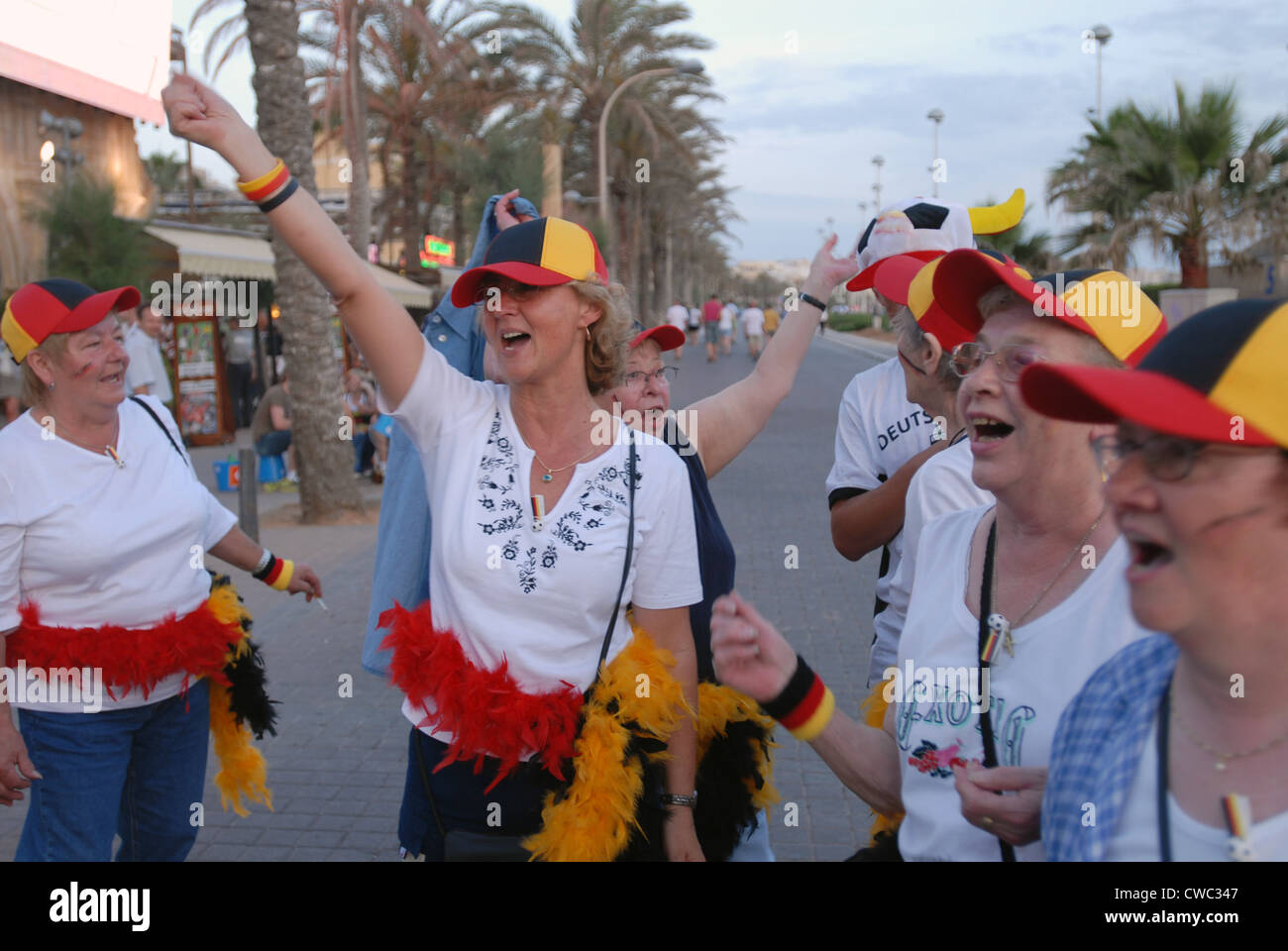 Spain, Mallorca, German football fans on Ballermann Stock Photo - Alamy