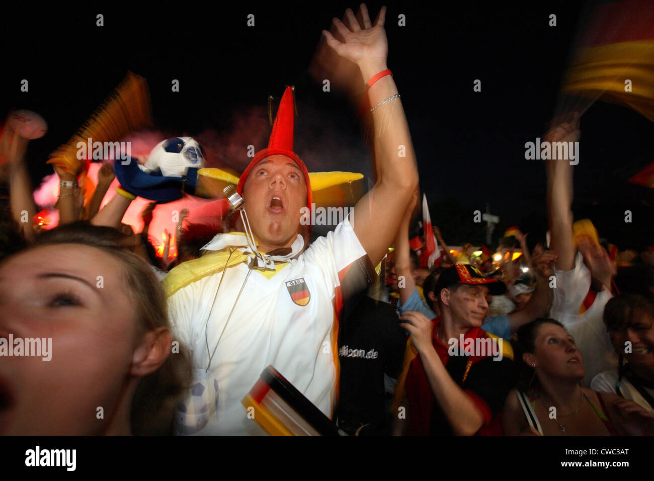 German fan crying hi-res stock photography and images - Alamy