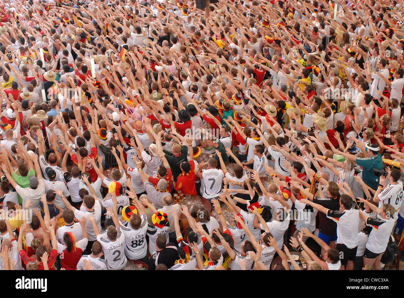 Spain, Mallorca, German football fans on Ballermann Stock Photo - Alamy