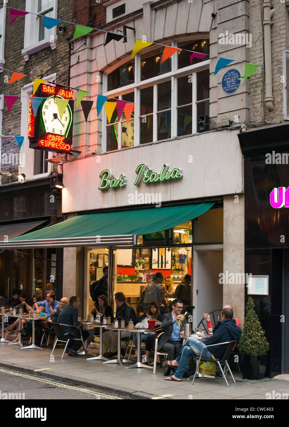 Bar Italia, Frith Street, London Stock Photo - Alamy