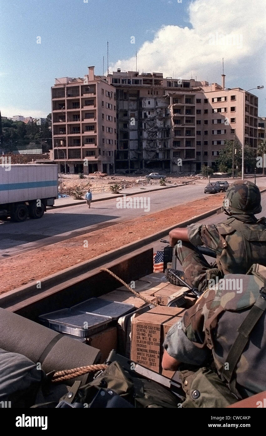 US Embassy in Beirut Lebanon was destroyed by terrorist suicide bomb on ...