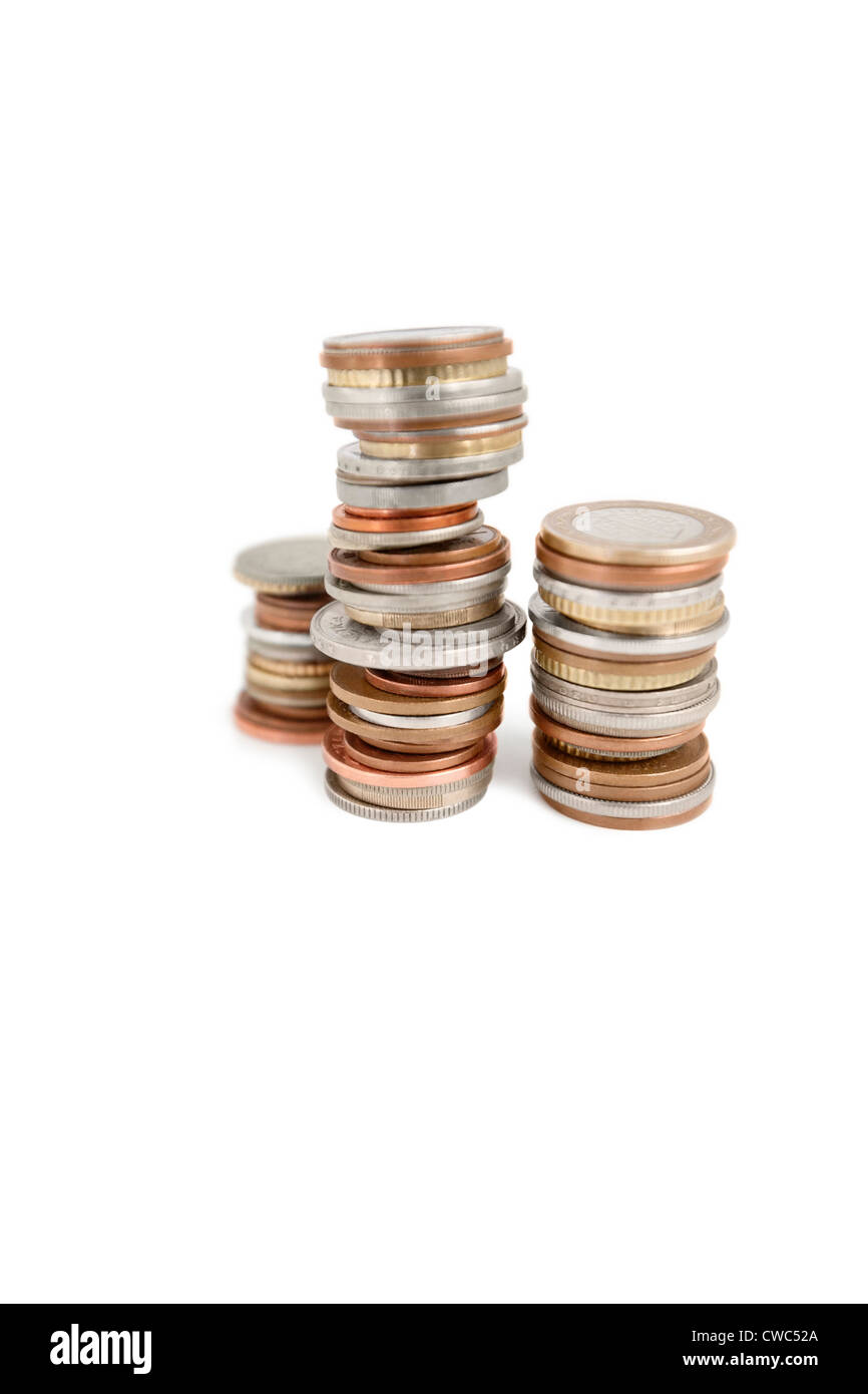 Penny stack hi-res stock photography and images - Alamy
