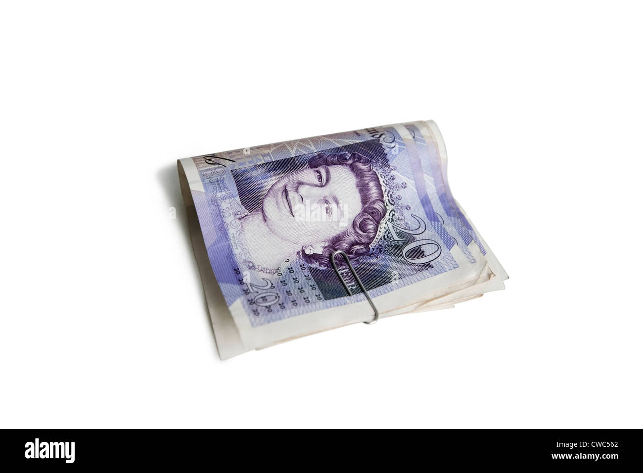 Close-up of Euro paper notes in clip Stock Photo - Alamy