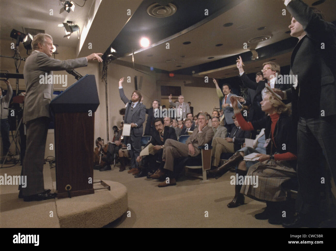 President Jimmy Carter at his 44th White House Presidential Press ...