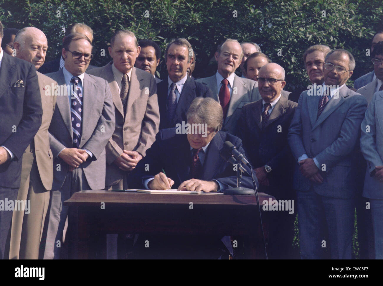Jimmy Carter signs Youth Employment Bill into law on August 5 1977. It ...