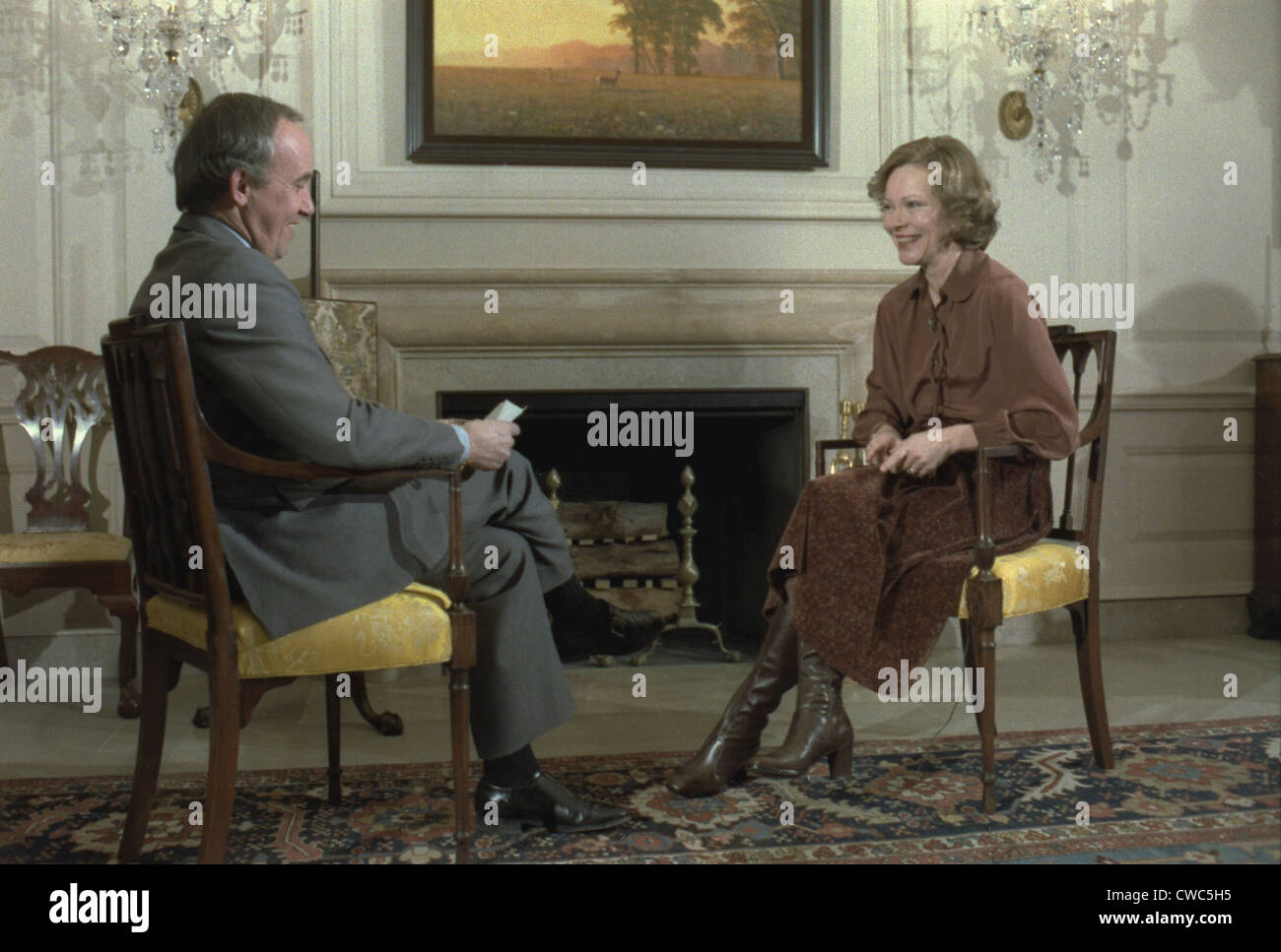 Tv interview 1970s hi-res stock photography and images - Alamy