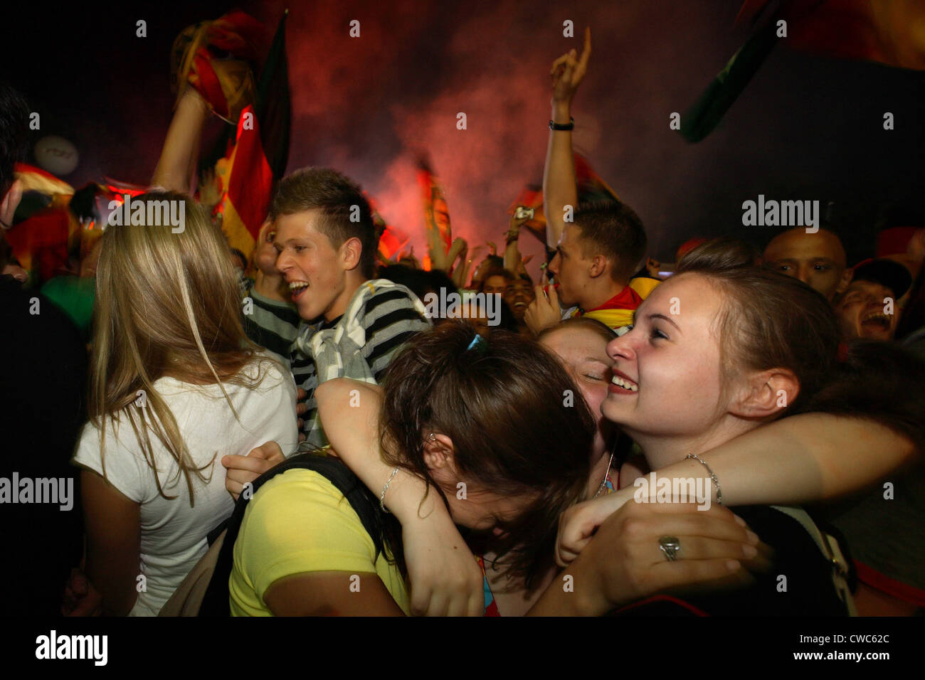 Football fans celebrating flare hi-res stock photography and images - Alamy