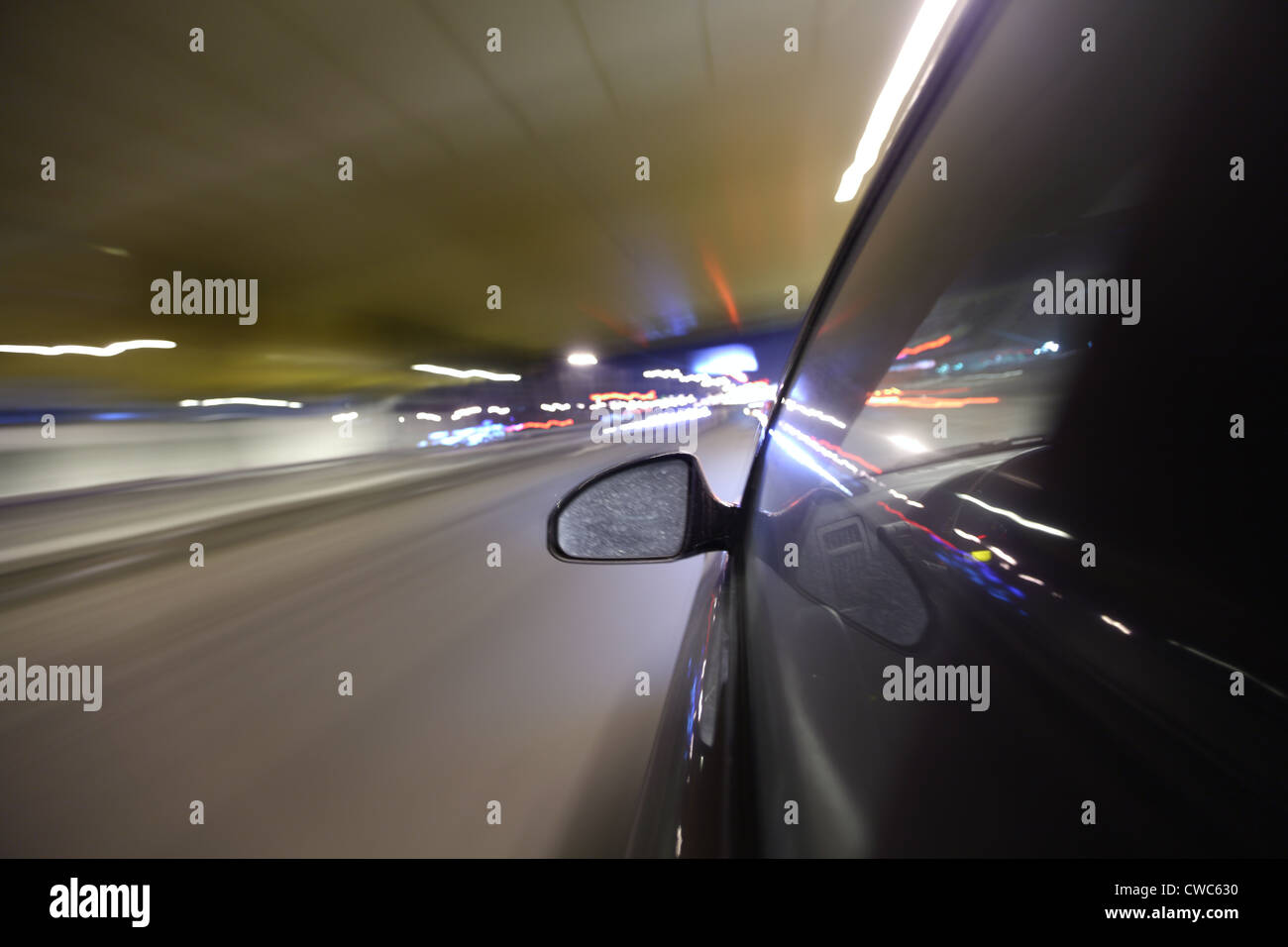 speed drive in night city Stock Photo - Alamy