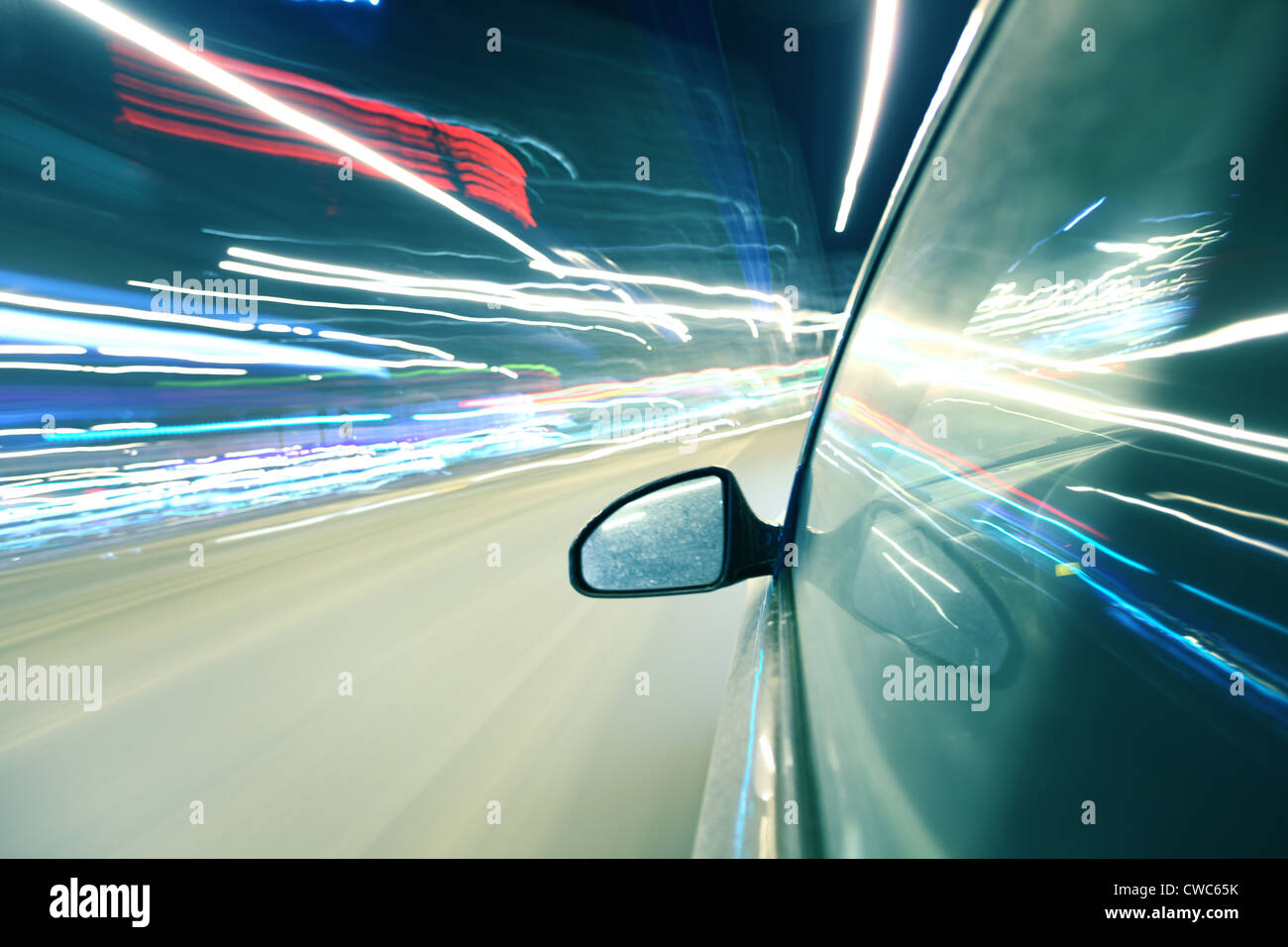 speed drive in night city Stock Photo - Alamy