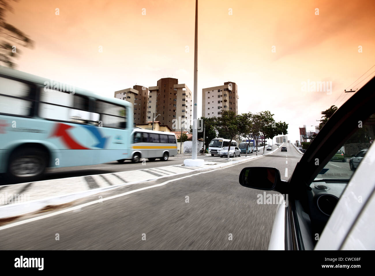 speedy day drive on car Stock Photo - Alamy