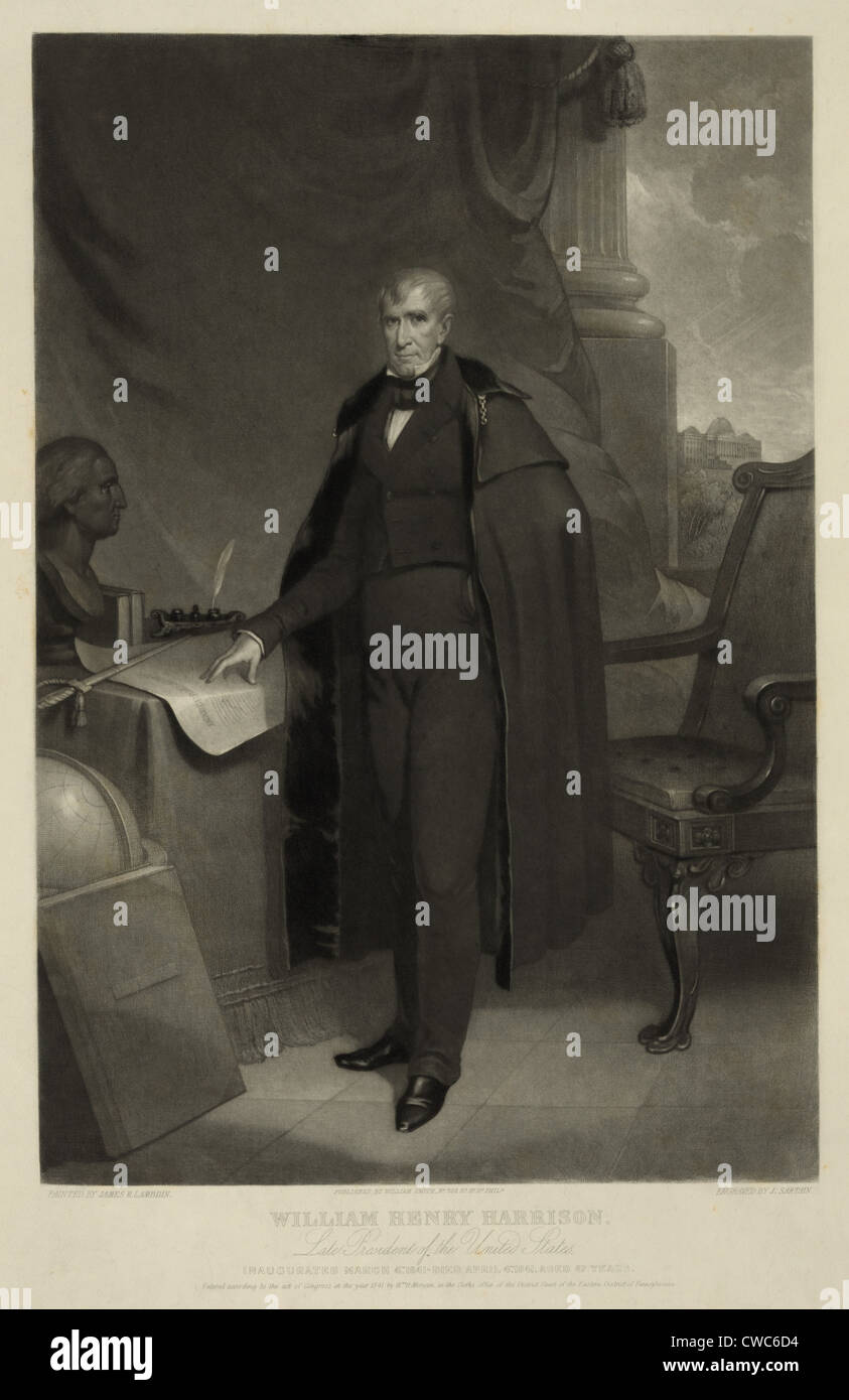 William Henry Harrison--Late President of the United States. Mezzotint ...