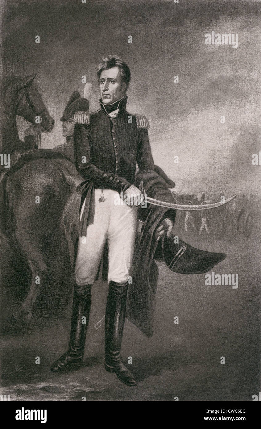 Andrew Jackson as the hero of New Orleans in the War of 1812. After a ...