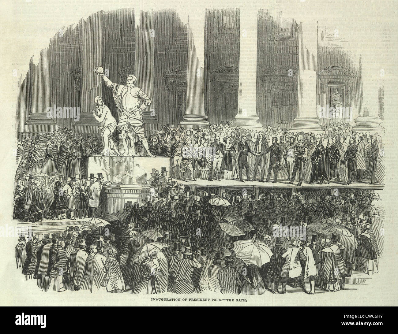 Inauguration of President James Polk. March 4 1845 Stock Photo - Alamy